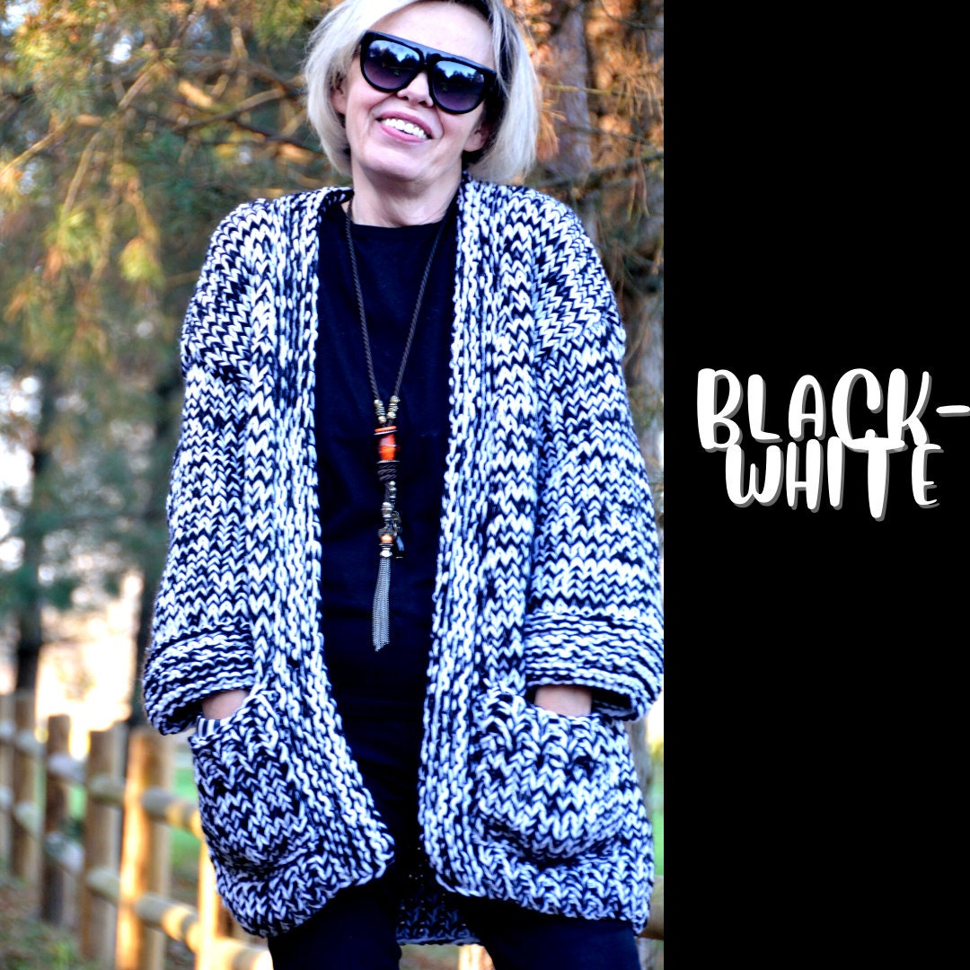 Chunky Cardigan Knitting Pattern, Bulky Cardigan, Knitting Pattern for ...