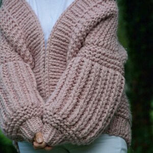 Must Have Cardigan Knitting Pattern, Oversized Chunky Cardigan, Super ...