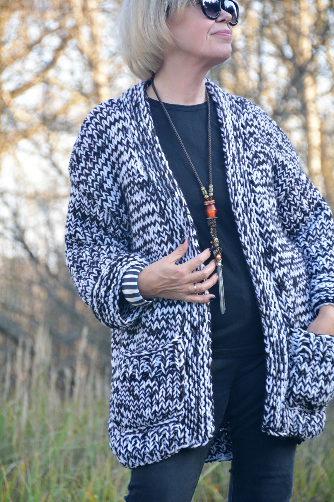 Chunky Cardigan Knitting Pattern Bulky Cardigan Knitting - Etsy