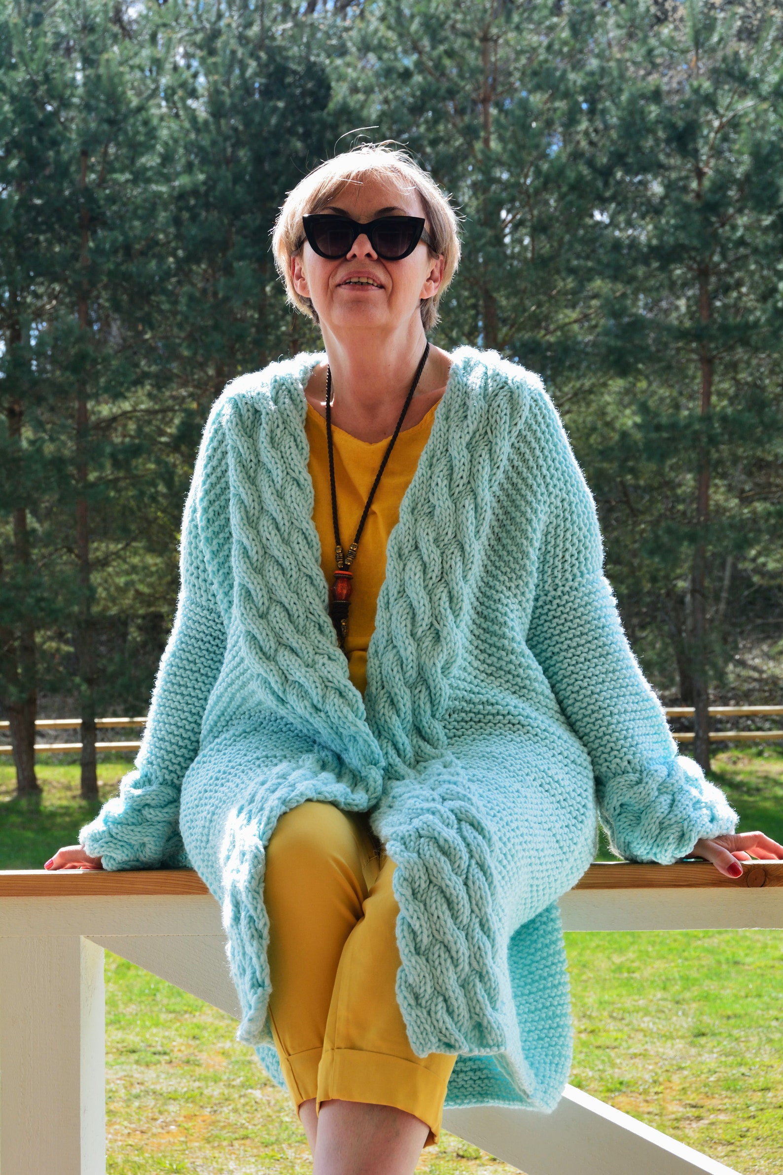 Chunky Knit Cardigan Knitting Pattern Cable Cardigan - Etsy