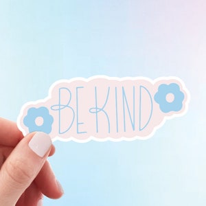 Be Kind Weatherproof Vinyl Sticker by Hello Happy Designs - Etsy