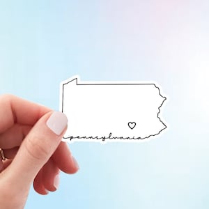 Pennsylvania State Sticker - Etsy