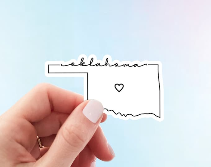 I Love Oklahoma Custom Vinyl Decal Sticker Choose Your Color and Size ...