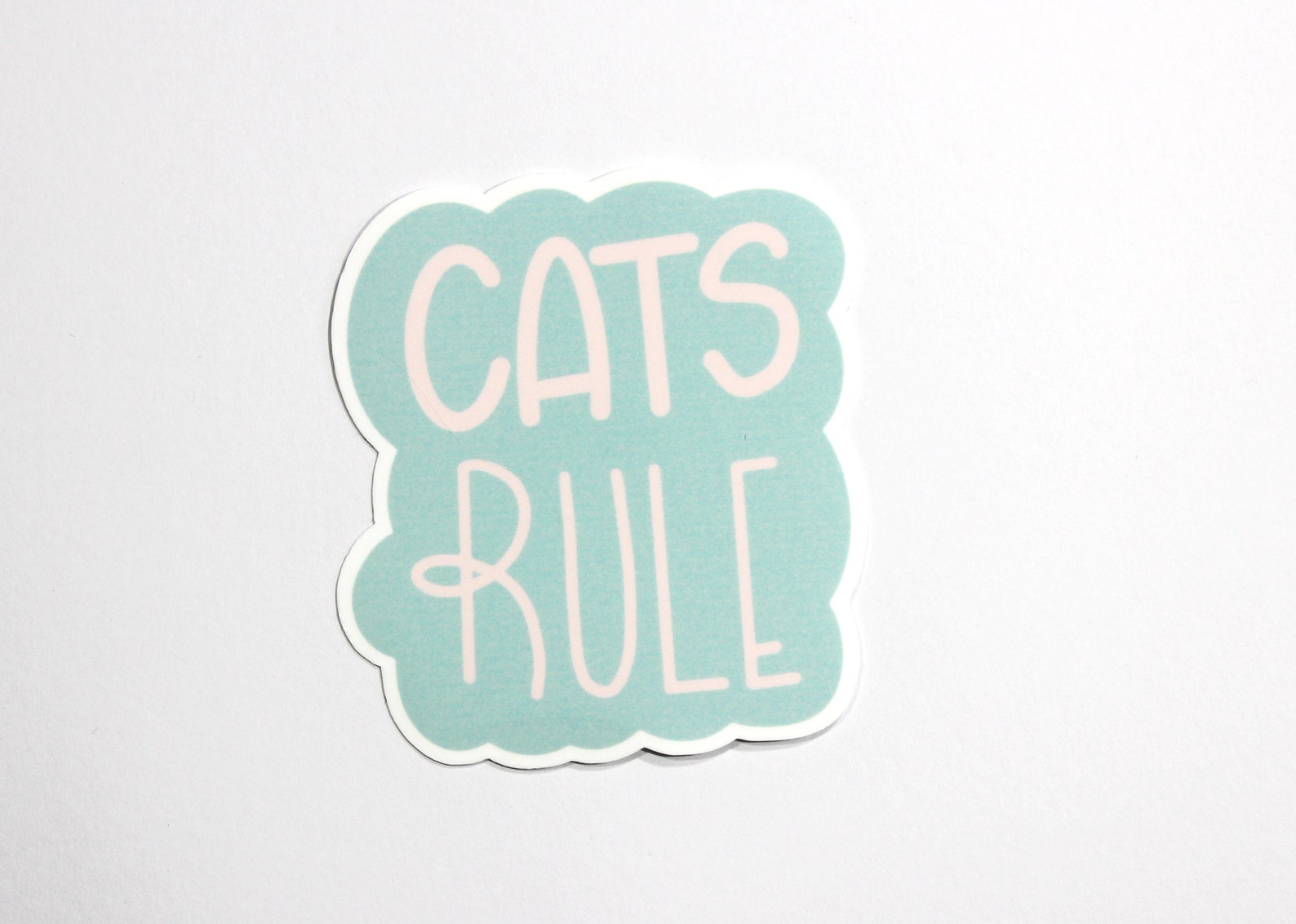 Cats Rule Weatherproof Vinyl Sticker by Hello Happy Designs | Etsy