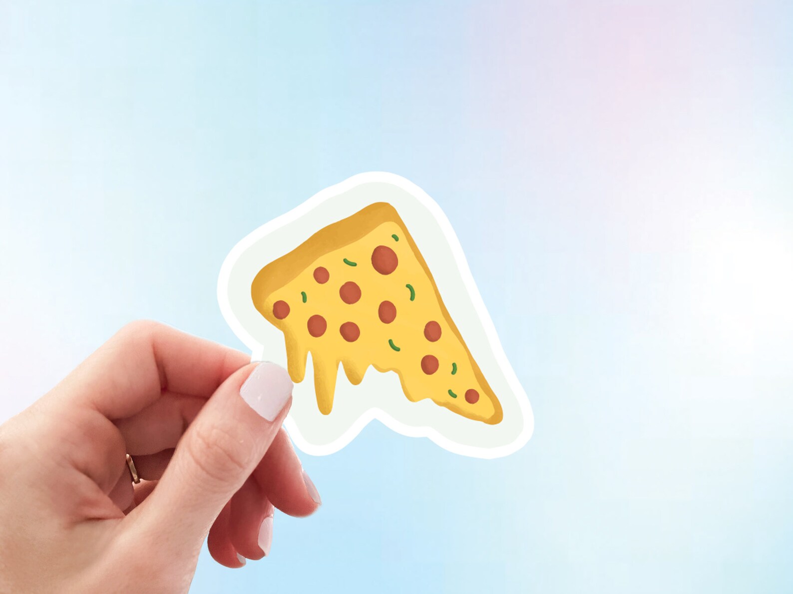 Pizza Sticker | Cute Cheesy Pizza Slice | Weatherproof Vinyl Sticker by ...