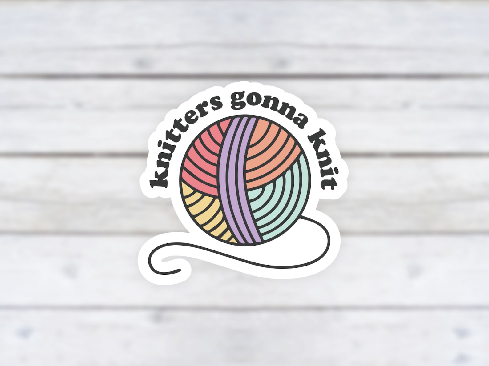 Knitters Gonna Knit Sticker | Knitting, Yarn, & Needles Sticker | Cute ...