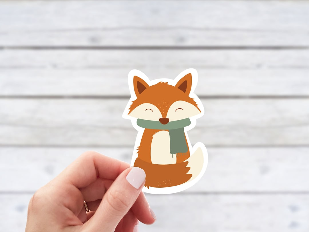 Fox Sticker for Laptop or Water Bottle | Weatherproof Vinyl Sticker by ...