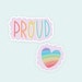 Pride Sticker, LGBTQIA+ LGBTQ Rainbow Sticker, Proud | Weatherproof ...