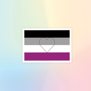 Asexual Pride Flag Sticker | Asexual Flag Laptop Water Bottle Sticker ...