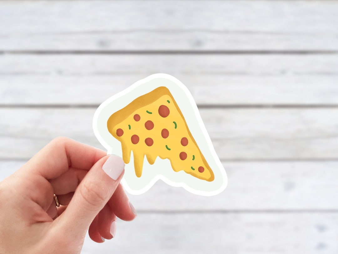 Pizza Sticker | Cute Cheesy Pizza Slice | Weatherproof Vinyl Sticker by ...