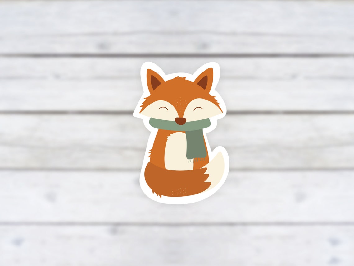 Fox Sticker for Laptop or Water Bottle Weatherproof Vinyl - Etsy
