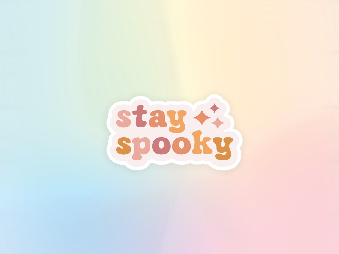 Stay Spooky Sticker | Retro Style Cute Fall Weatherproof Vinyl Sticker ...