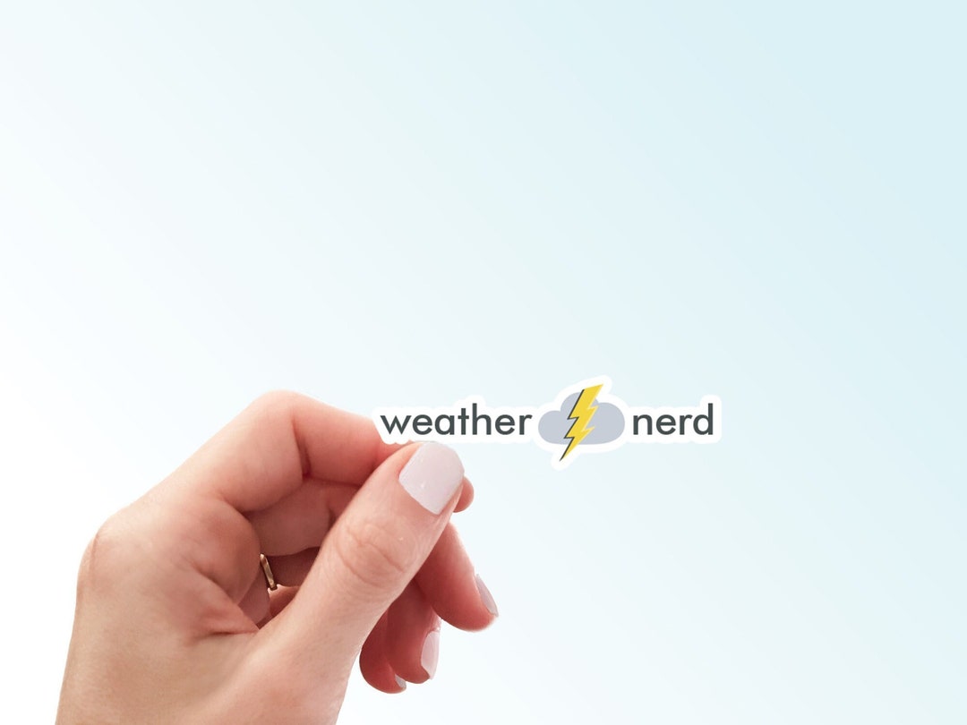 Weather Nerd Sticker | Meteorologist Gift Weatherproof Vinyl Sticker by ...