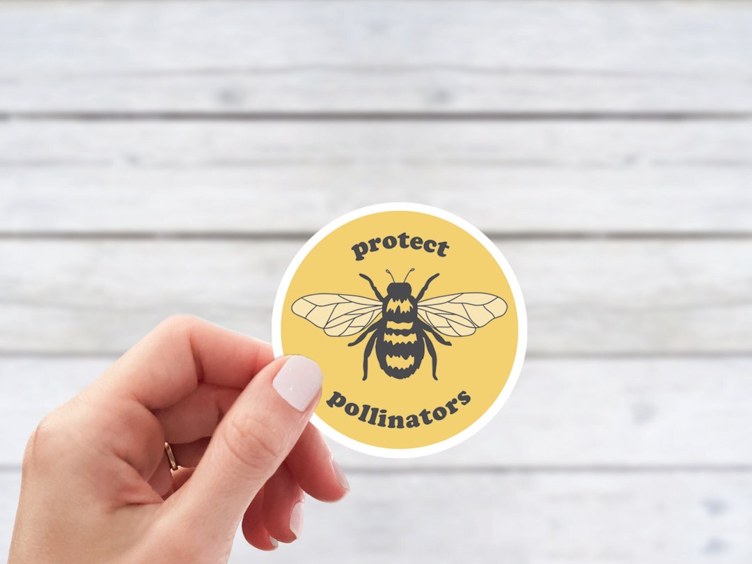 Protect Pollinators Sticker | Cute Honey Bee Laptop Water Bottle ...