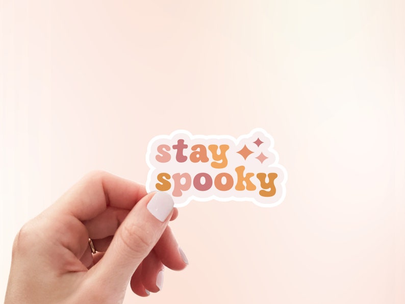 Stay Spooky Sticker | Retro Style Cute Fall Weatherproof Vinyl Sticker ...