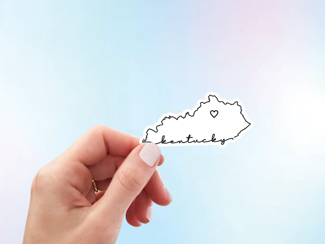 Kentucky Sticker | Minimalist Heart State Sticker | Gift for Resident ...