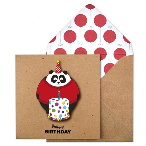 Panda Birthday Card - Etsy