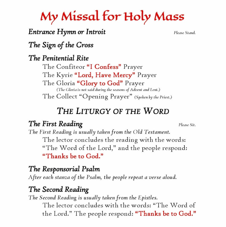 Book: My Mass Book - Etsy
