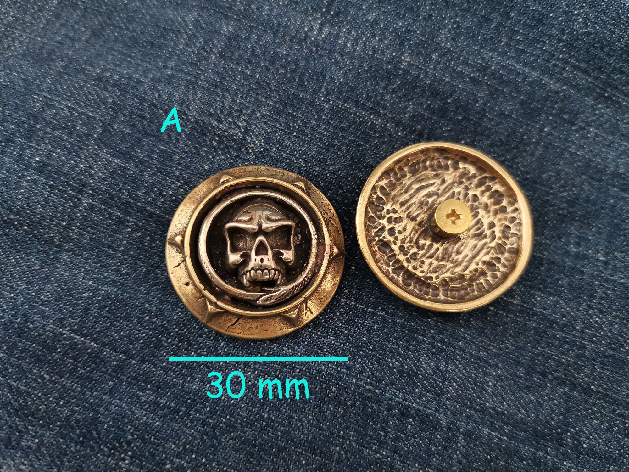 Brass Concho,screwback Conchos,indian Chief Screw,leather Decoration ...