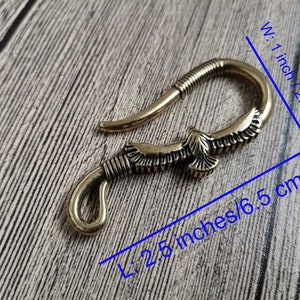 Brass Key Ring Hook,key Hook,custom Keychain,leathercraft Hardware ...