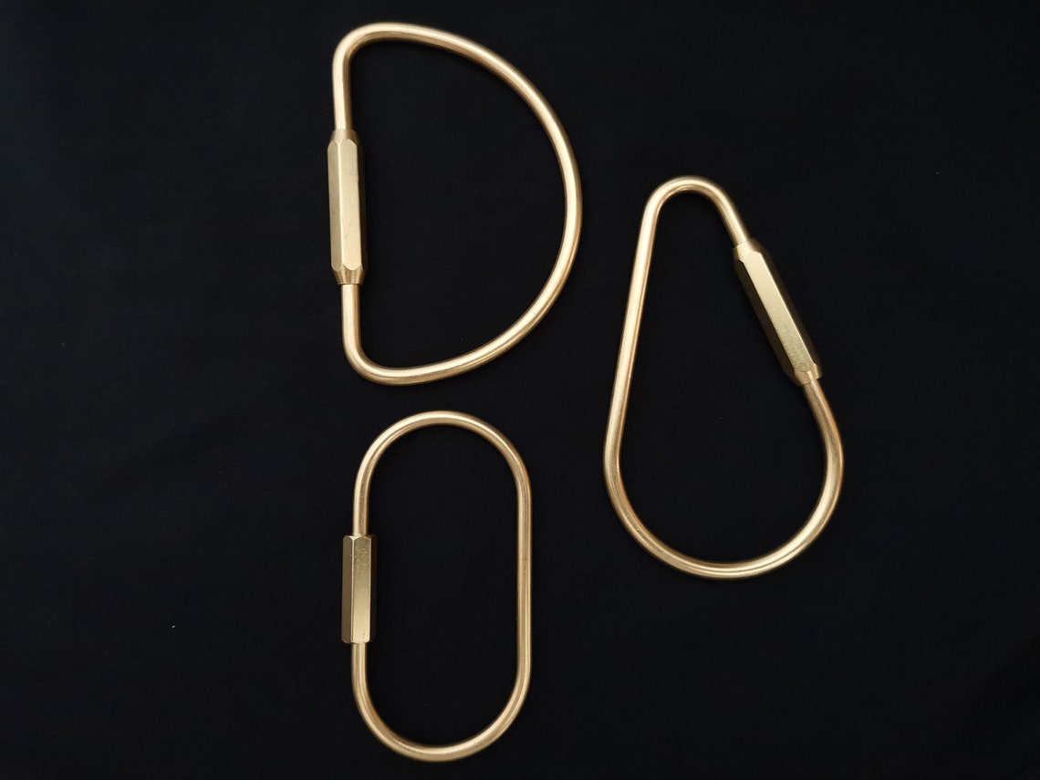 Brass Keychain Custom,key Hook,custom Keychain,brass Key Ring Hook ...