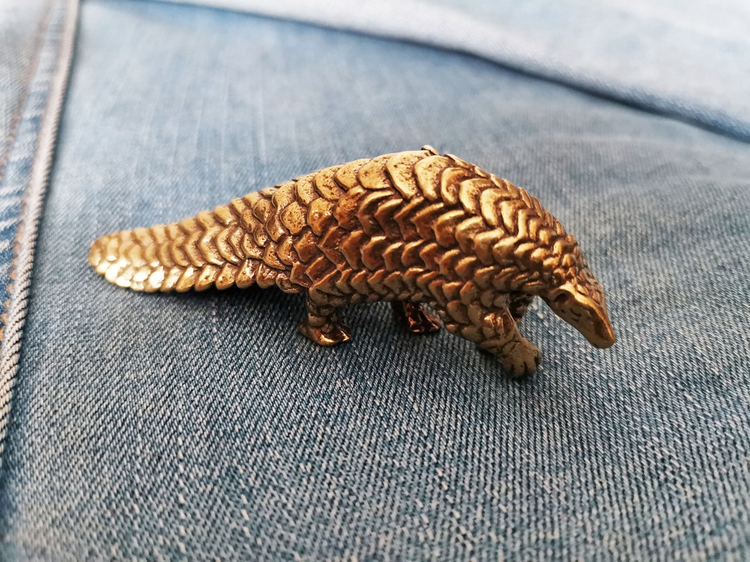 Brass Pangolin,antique Brass Pangolin Statue,antique Collection,table ...