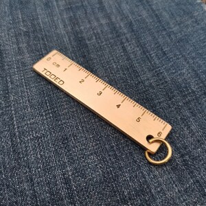 Brass Ruler,cute Ruler,mini Ruler,custom Keychain,brass Keychain Custom ...