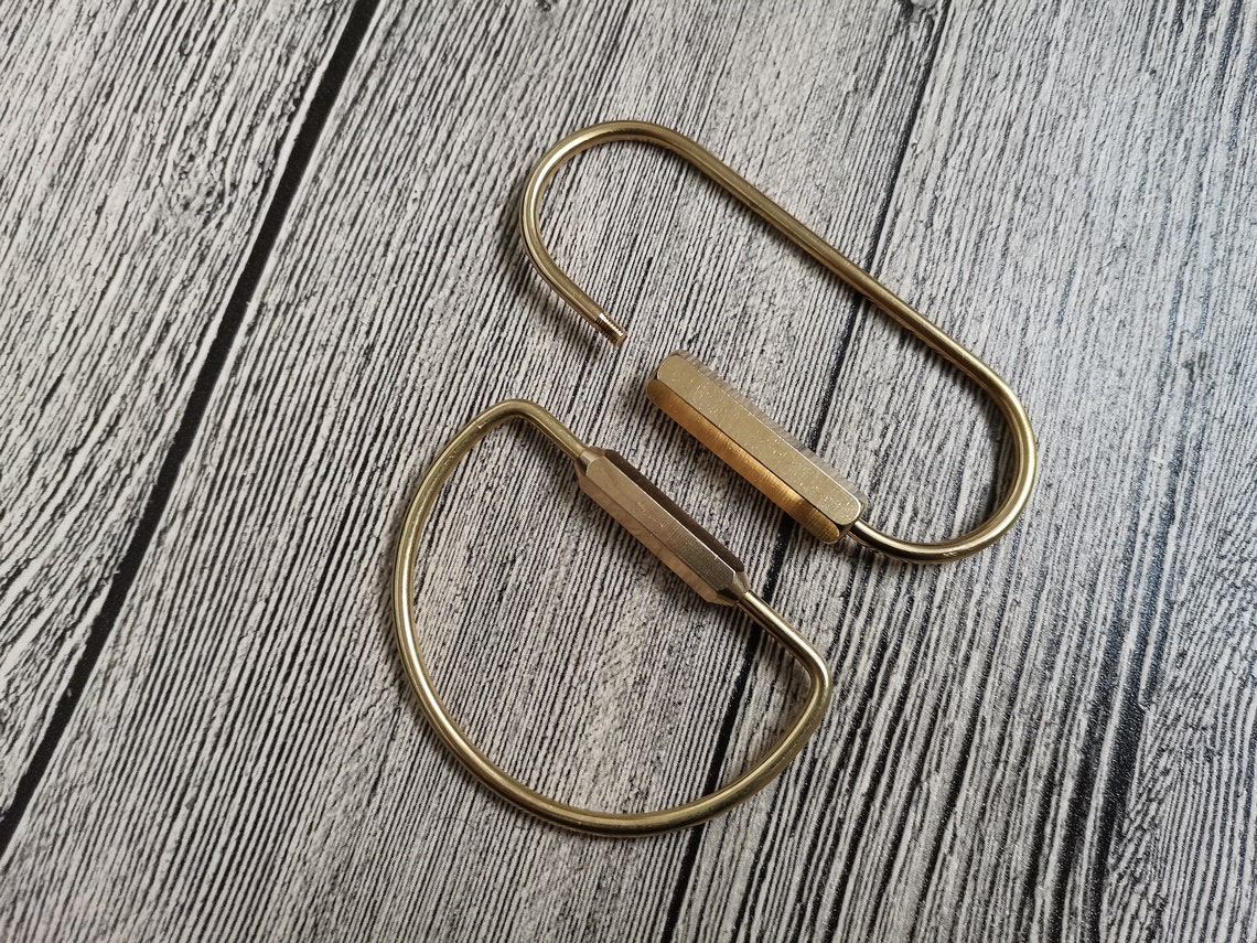 Brass Key Ring HookKey HookCustom KeychainLeathercraft | Etsy