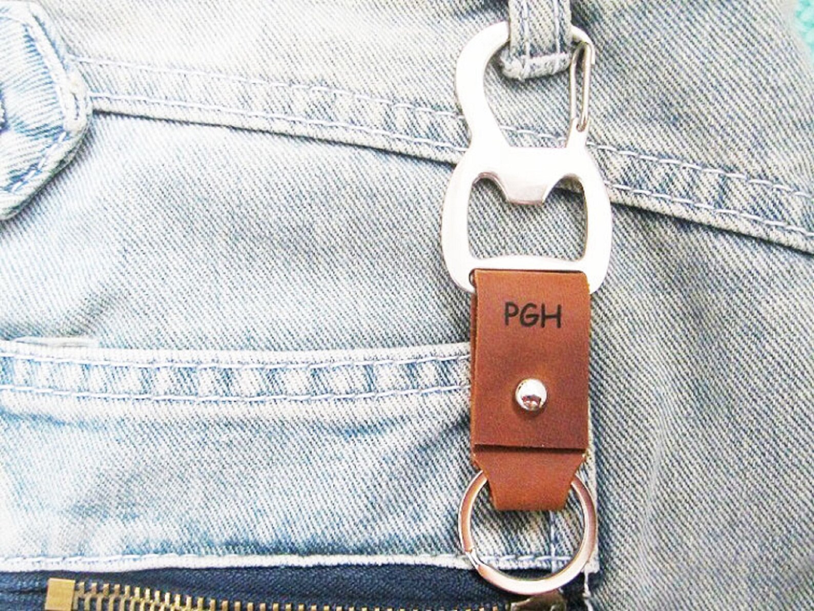 Bottle Opener Keychain,leather Keychain,custom Engraved Key Chain ...