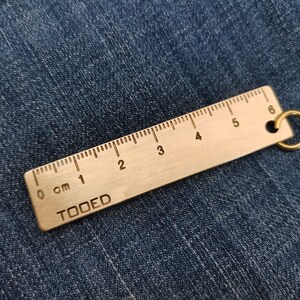 Brass Ruler,cute Ruler,mini Ruler,custom Keychain,brass Keychain Custom ...