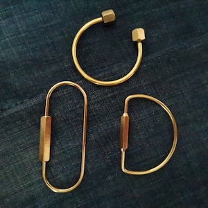 Brass Keychain Custom,key Hook,custom Keychain,brass Key Ring Hook ...