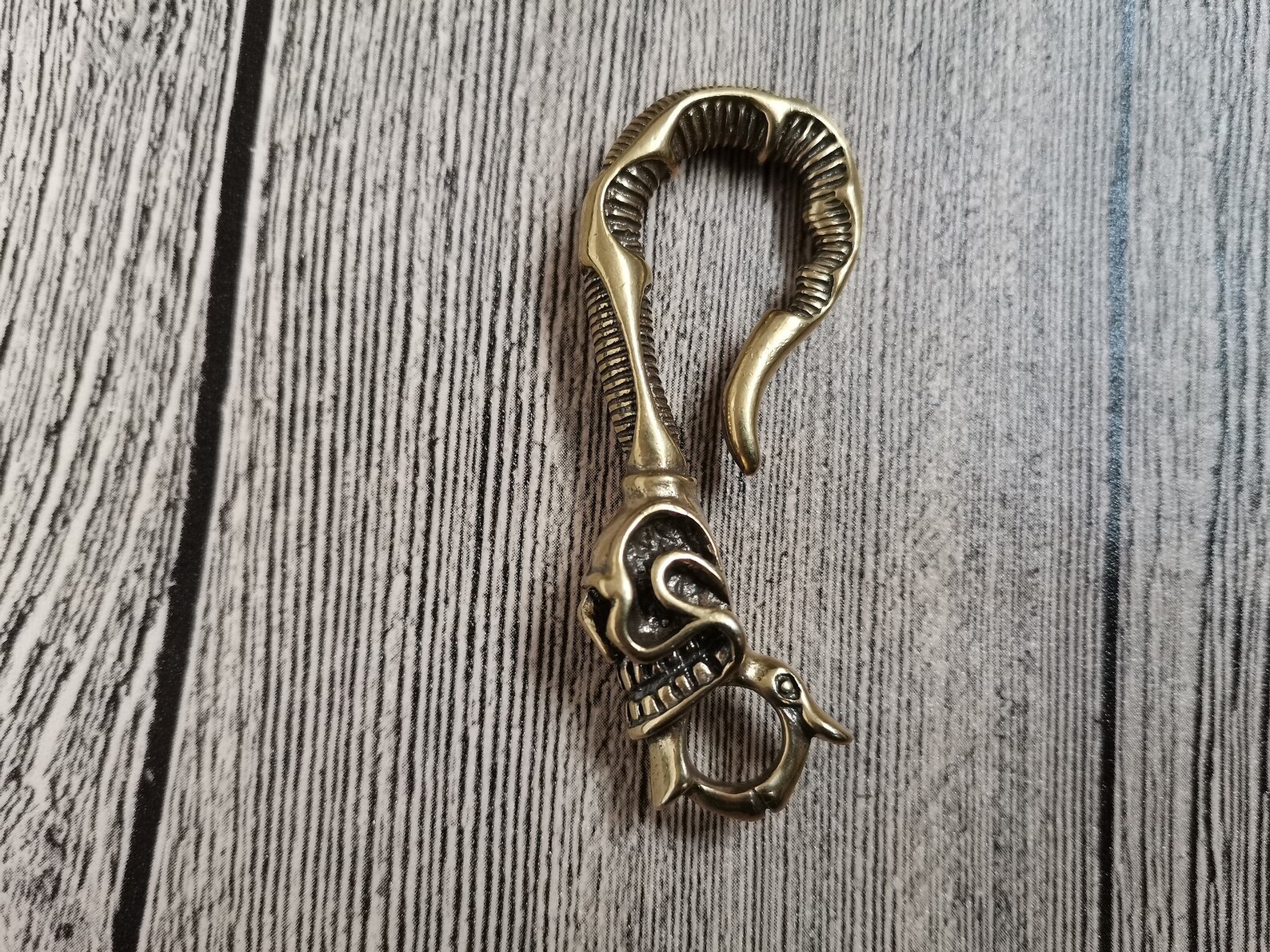 Brass Key Ring Hook,wallet Fish Hook,leathercraft Hardware,brass ...