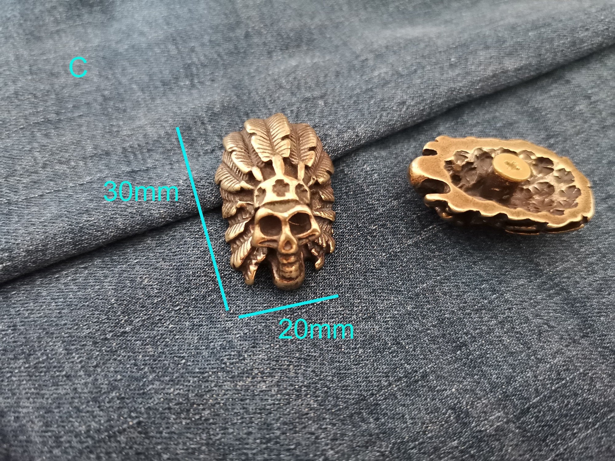 Brass Concho,screwback Conchos,indian Chief Screw,leather Decoration ...