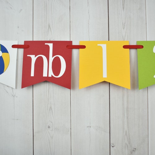 Beach Ball Garland Beach Ball Banner Summer Party Banner | Etsy