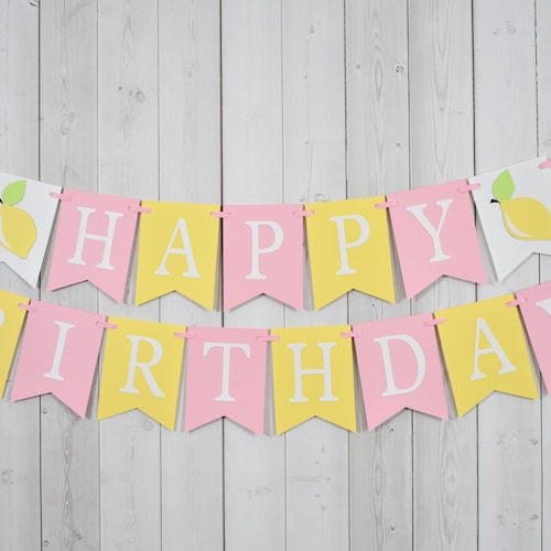 Lemon Banner Lemonade Stand Sign Lemon Birthday Banner - Etsy