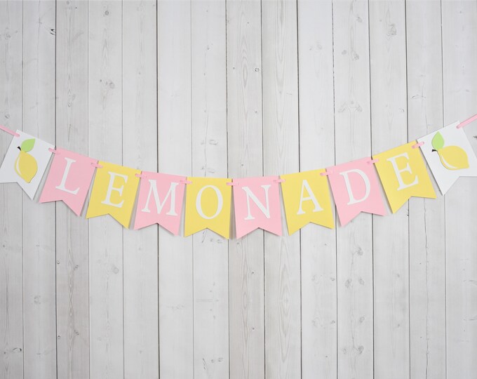 Lemon Fruit Lemonade Stand Birthday Party Baby Shower Flag | Etsy