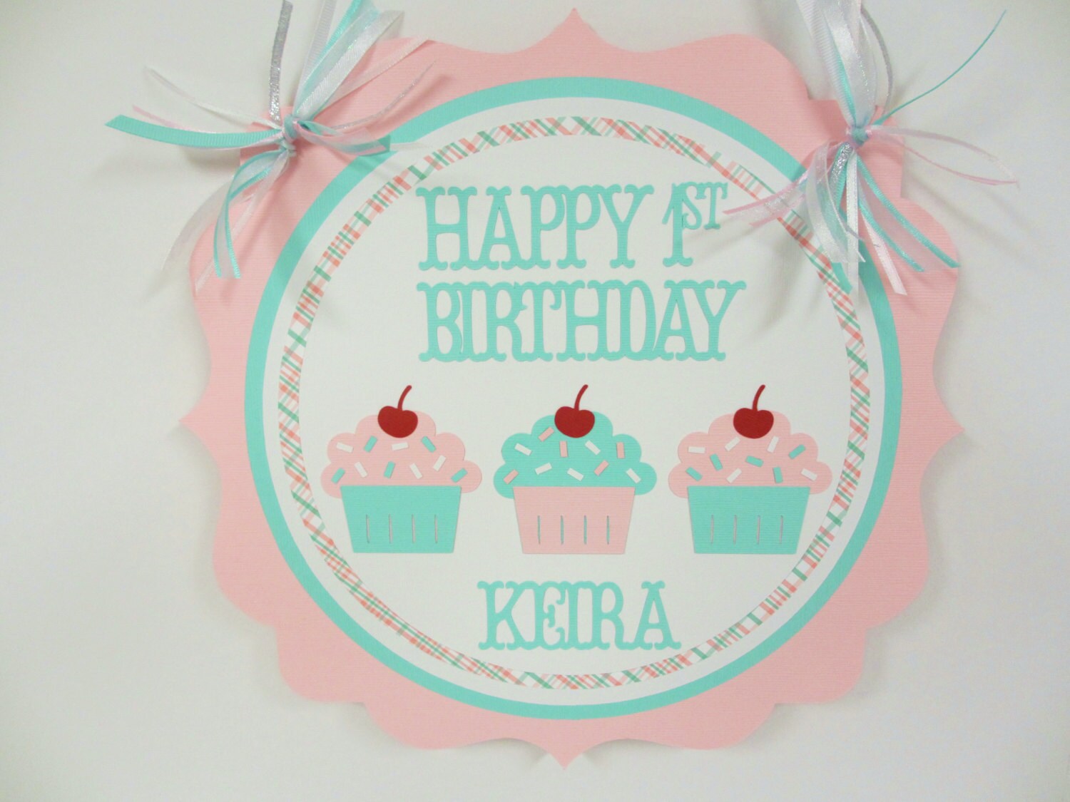 Pastel Cupcake Door Welcome Sign Banner Birthday Party Shower - Etsy