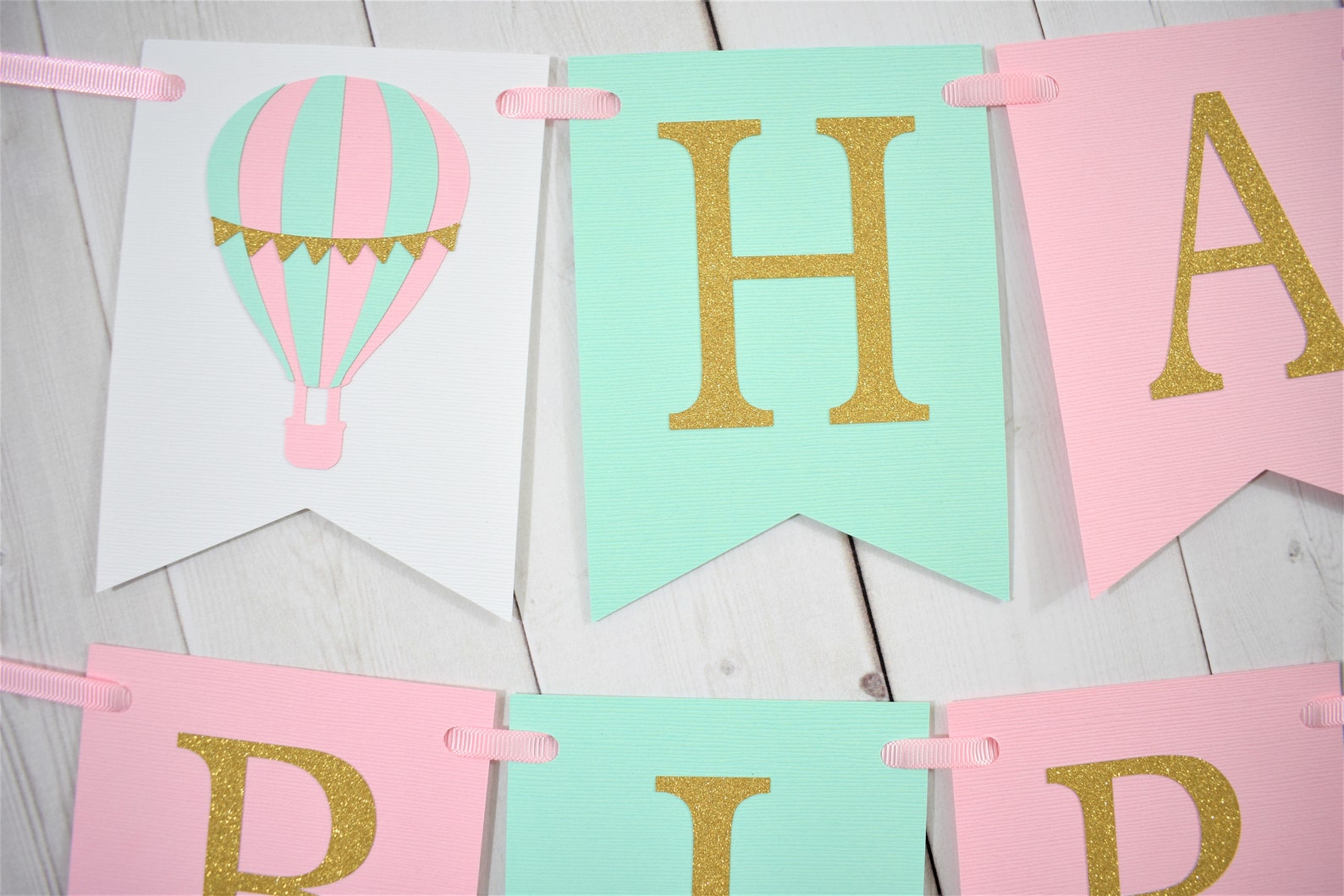 Hot Air Balloon Birthday Party Baby Shower Flag Pennant Banner | Etsy