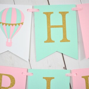 Hot Air Balloon Birthday Party Baby Shower Flag Pennant Banner - Etsy