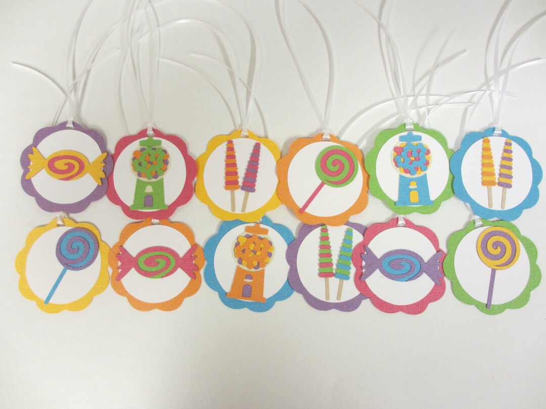 Candyland Candy Shoppe Shop Gift Favor Tags Birthday Party - Etsy