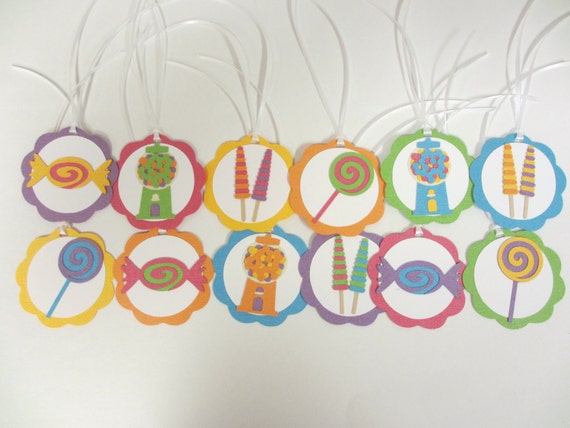 Candyland Candy Shoppe Shop Gift Favor Tags Birthday Party - Etsy