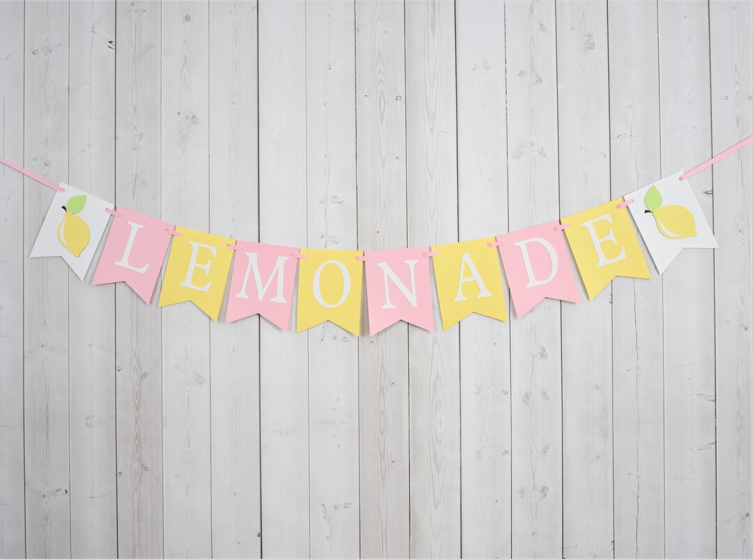 Lemon Fruit Lemonade Stand Birthday Party Baby Shower Flag Pennant ...