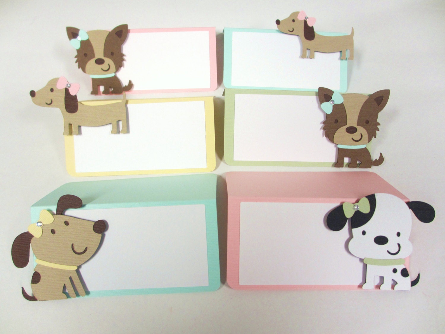 Pastel Dog Puppy Birthday Party Shower Cupcake Toppers Set of - Etsy