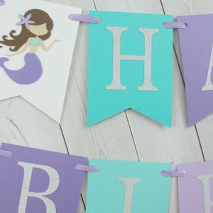 Mermaid Birthday Party Baby Shower Flag Pennant Banner Sign - Etsy