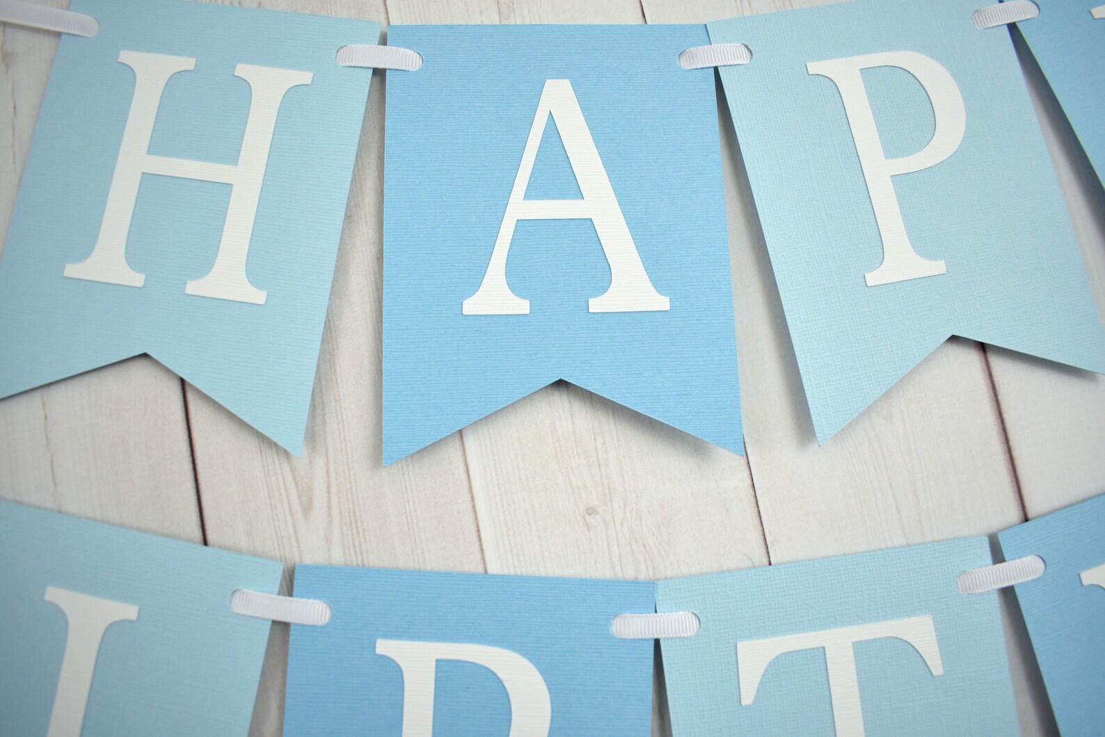 Light Baby Blue Birthday Party Baby Shower Flag Pennant Banner - Etsy