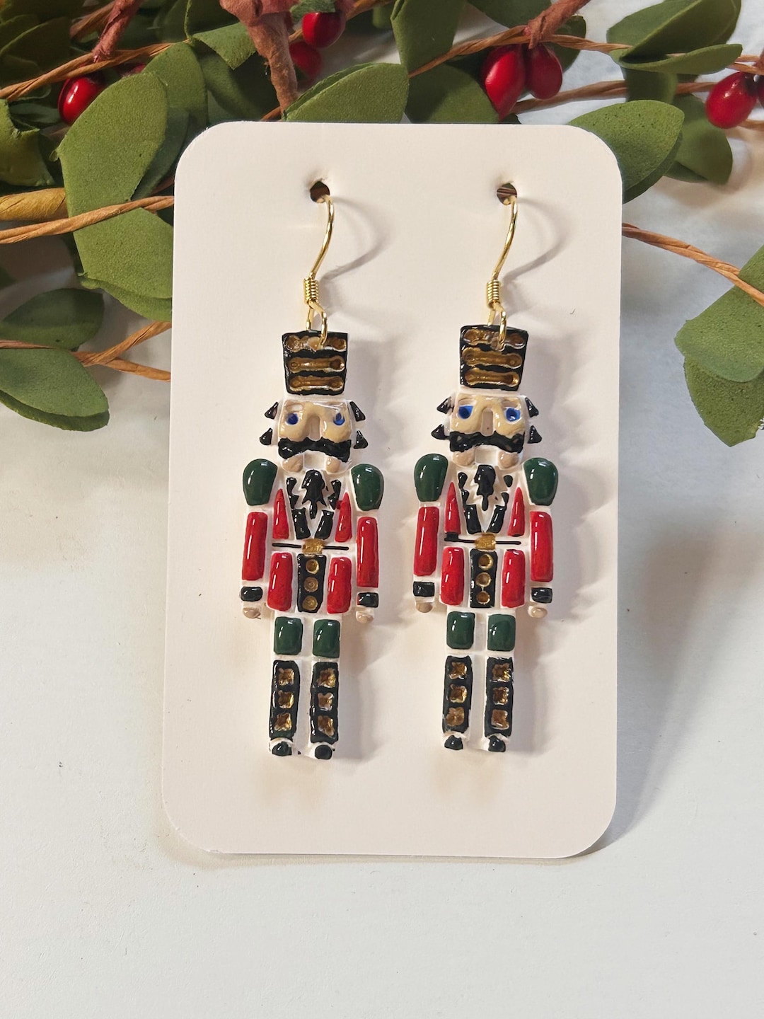 Large Size, Hand Painted and Resin Coated Clay Traditional Nutcracker ...
