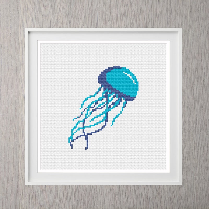 Jellyfish Cross Stitch - Etsy