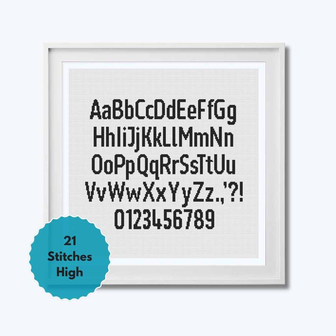 Cross Stitch Alphabet Pattern With Punctuation and Numbers Cross Stitch ...