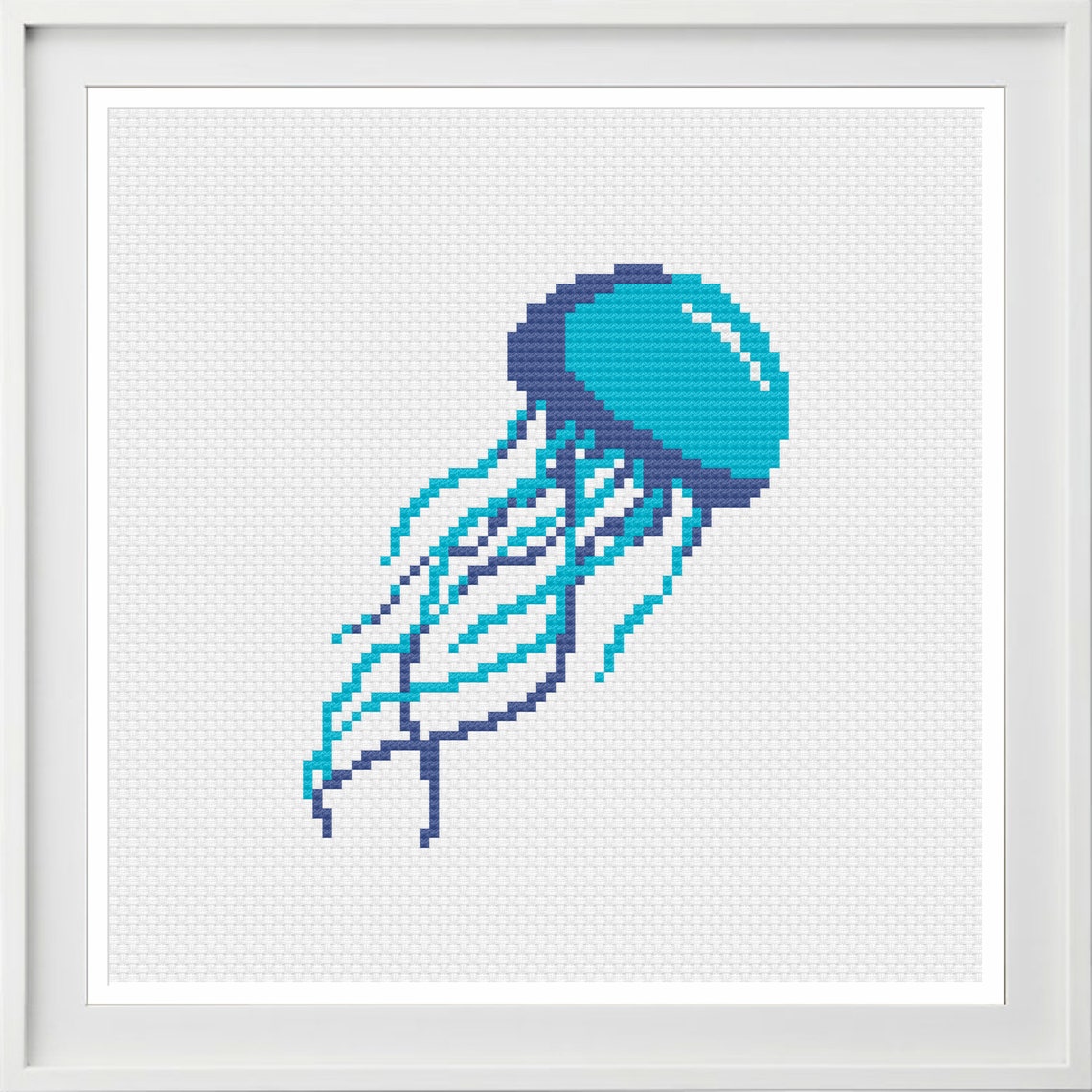 Jellyfish Cross Stitch Pattern Cute Cross Stitch Ocean - Etsy