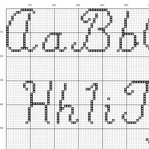 Cursive Cross Stitch Alphabet Letters With Numbers and Punctuation ...